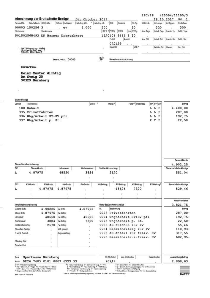 Lohnabrechnung | (K)ein Blatt mit sieben Siegeln: So lesen und ...